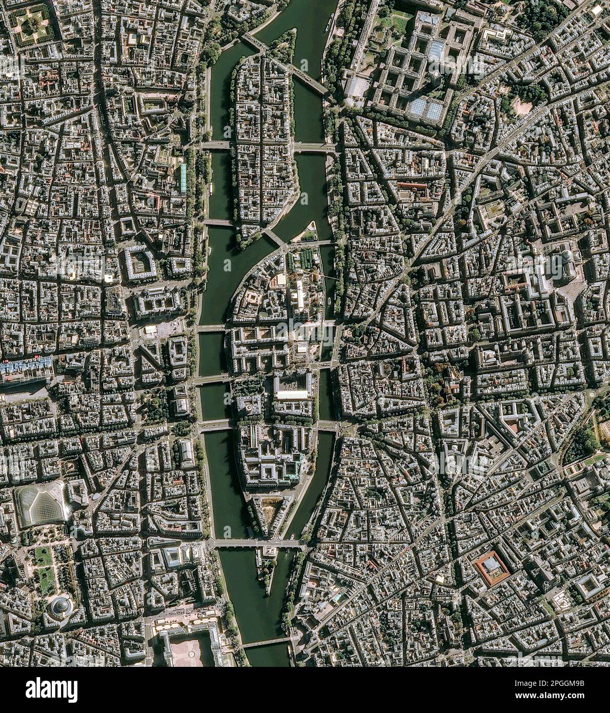 Paris, France, satellite image Stock Photo - Alamy