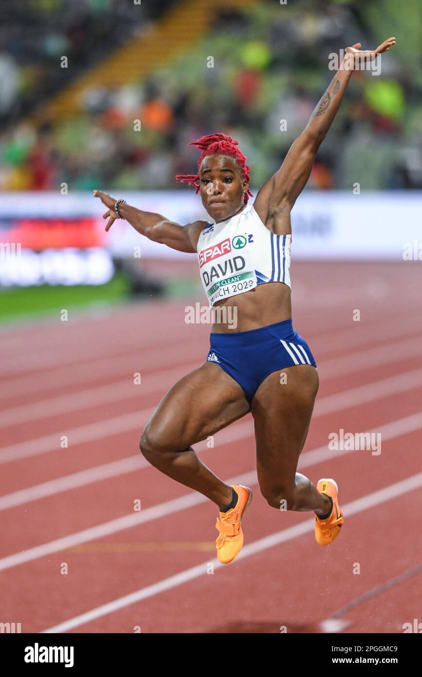 Yanis David (France). Long Jump women. European Championships Munich ...