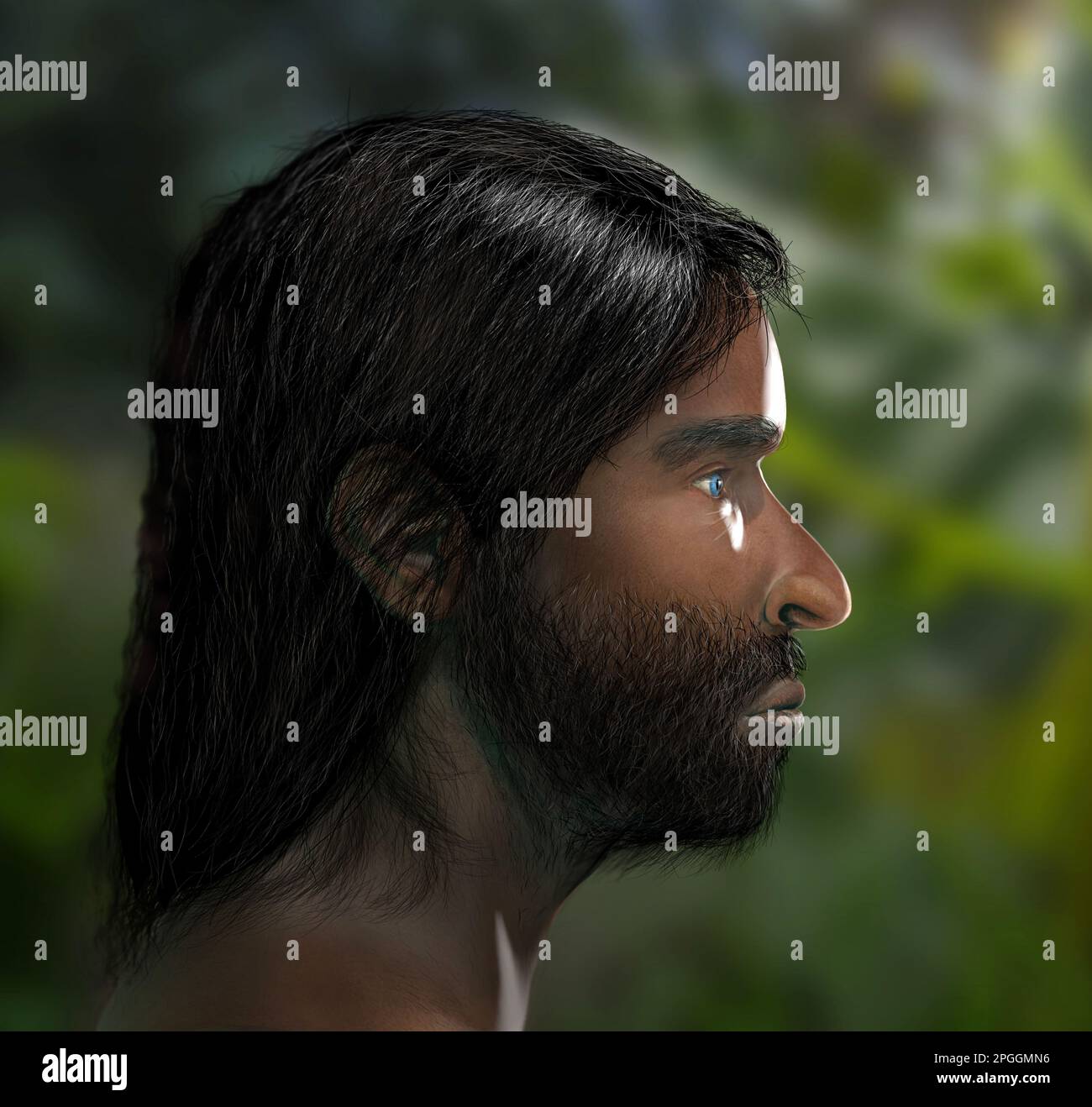 Cheddar Man, illustration Stock Photo - Alamy