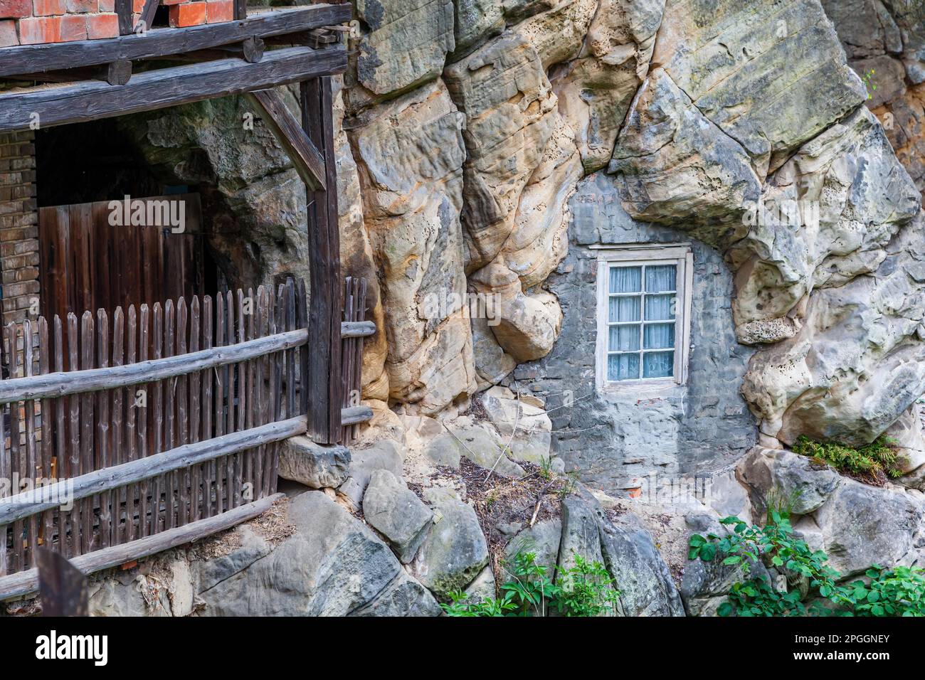 Schloss palace gardens Langenstein Harz Stock Photo - Alamy