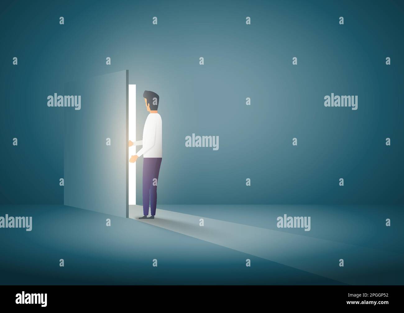 Businessman opening door. business concept. Symbol of new career ...