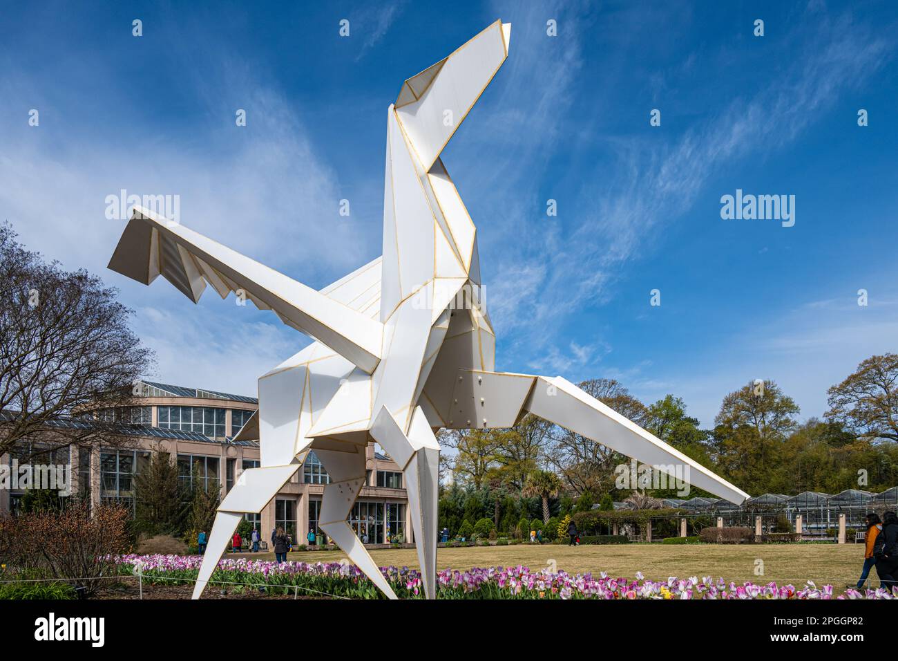 Massive Pegasus metal origami sculpture, called Hero's Horse, by Kevin ...