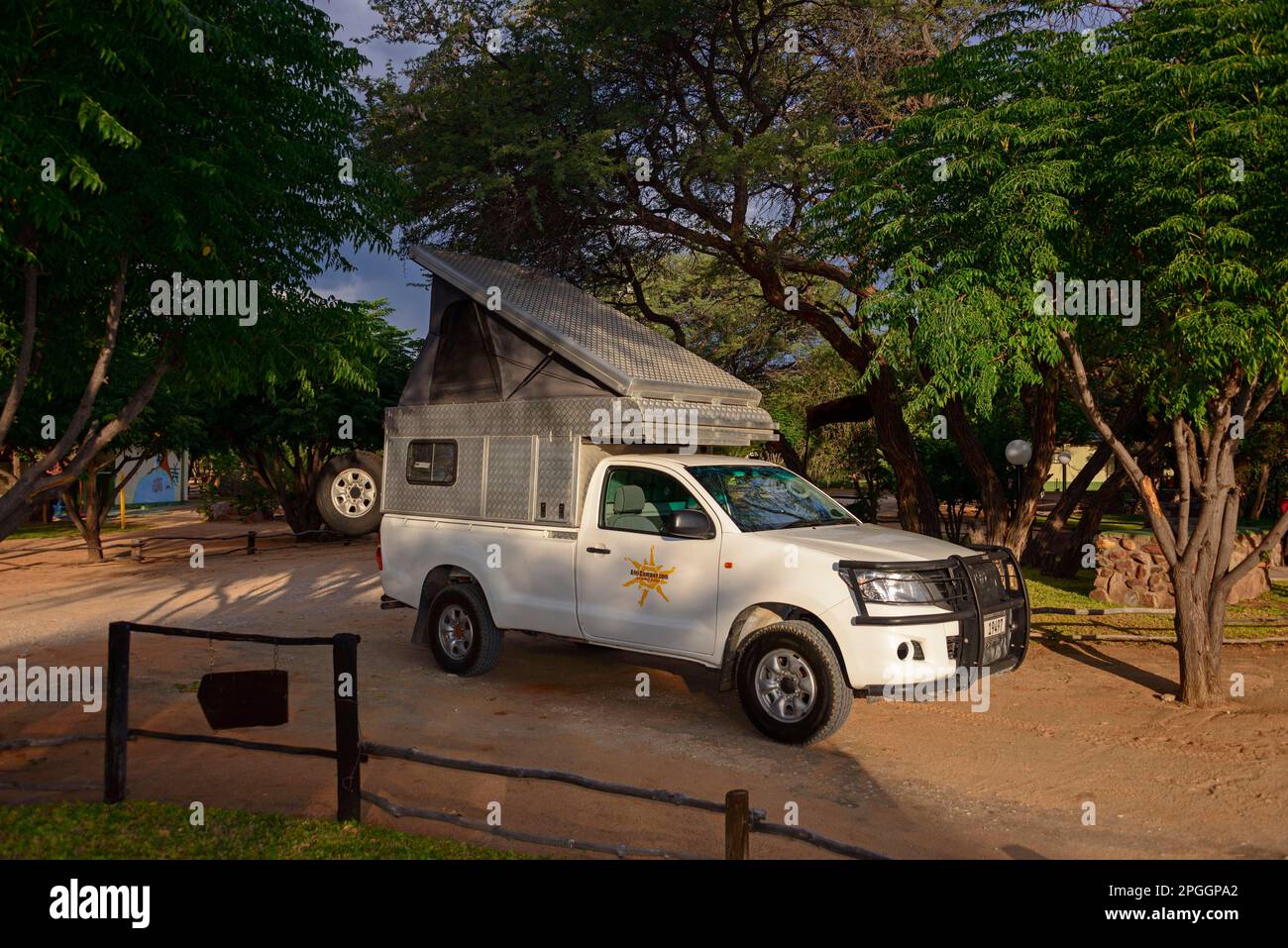 Four-wheel camper, Camping Zelda, Namibia Stock Photo - Alamy