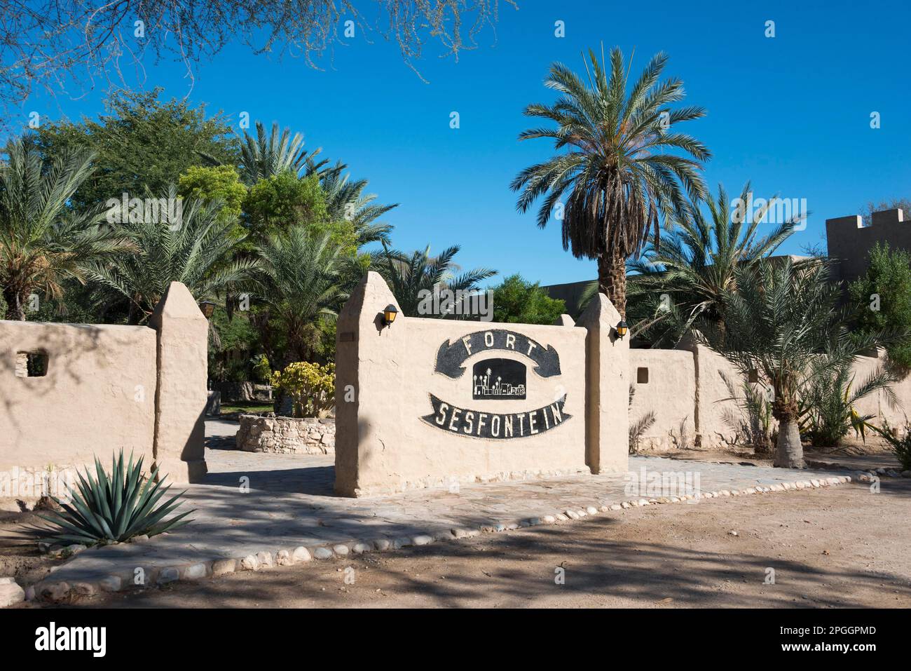 Old German Fort Sesfontein, Sesfontein, Namibia Stock Photo - Alamy