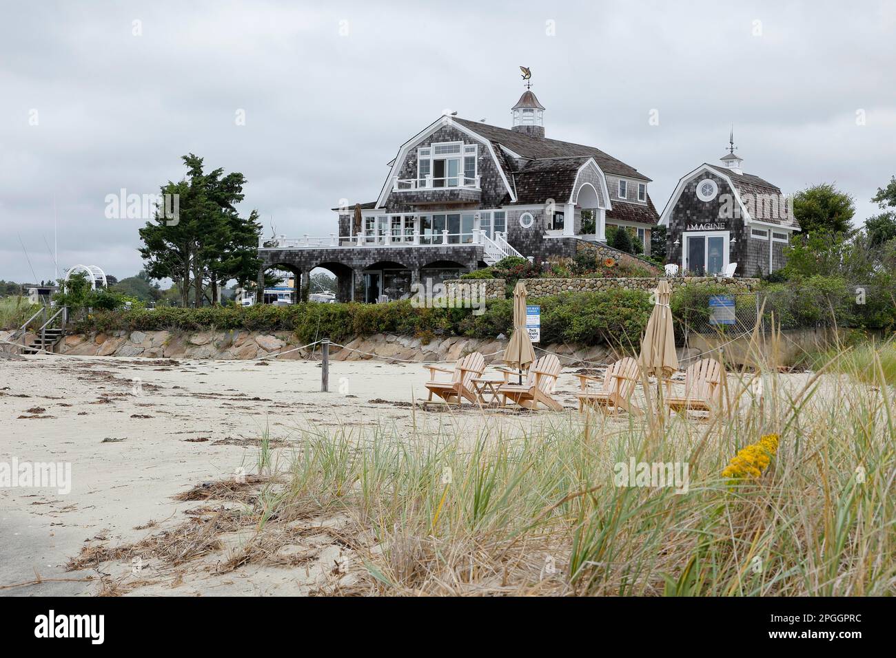 Beach, hotel, coastal architecture, Cape Cod, Massachusetts, USA Stock ...