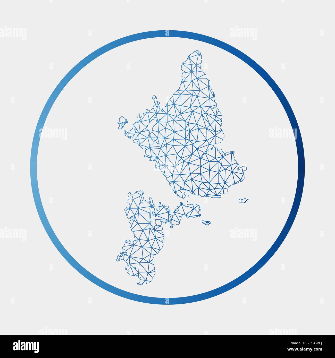 Siargao icon. Network map of the island. Round Siargao sign with ...