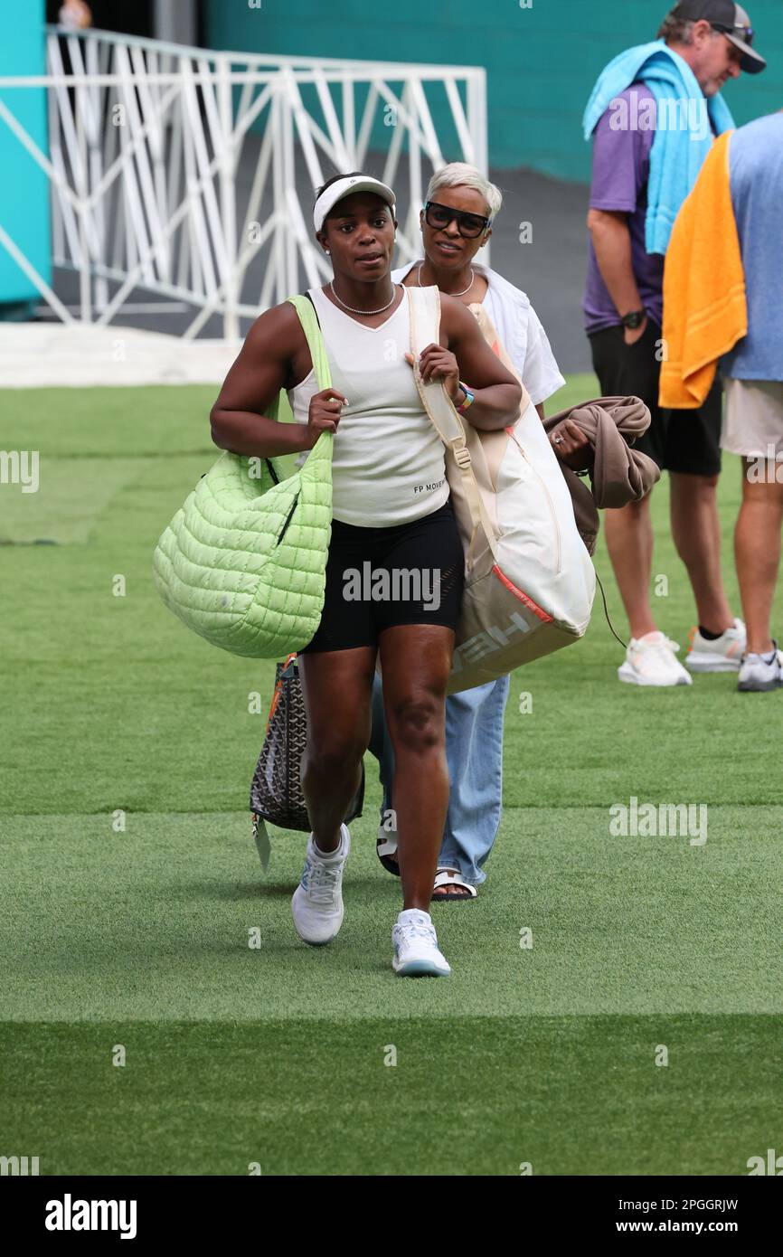 MIAMI GARDENS, FLORIDA - MARCH 22: Sloane Stevens seen during the Miami ...