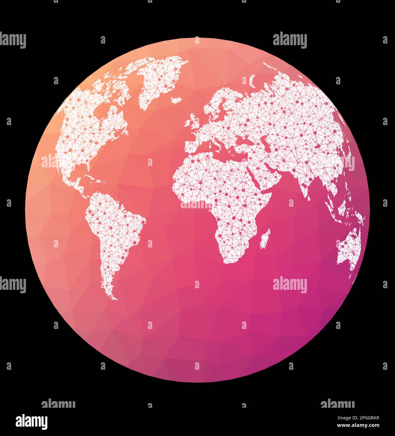 World Network Map Gilberts Two World Perspective Projection Wired Globe In Gilbert Projection