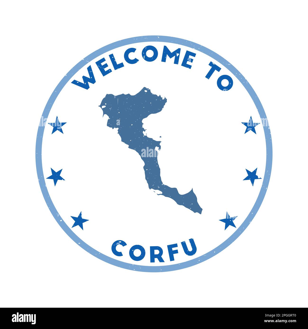 Corfu stamp Cut Out Stock Images & Pictures - Alamy