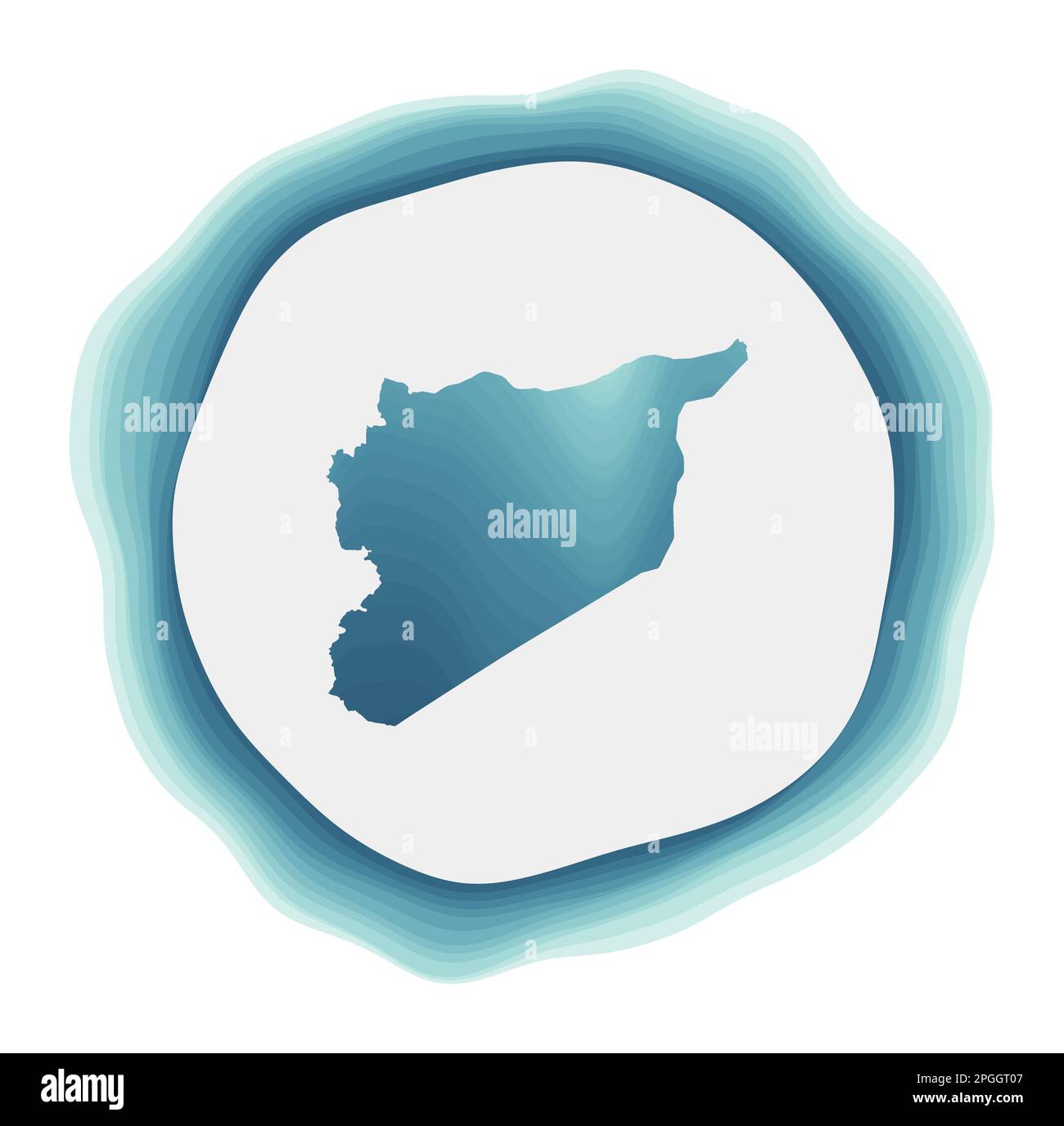 Syria logo. Badge of the country. Layered circular sign around Syria ...