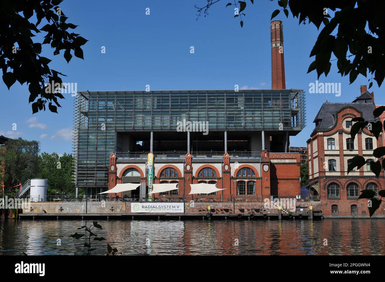 Radialsystem V, Spree, Friedrichshain, Berlin, Germany Stock Photo - Alamy
