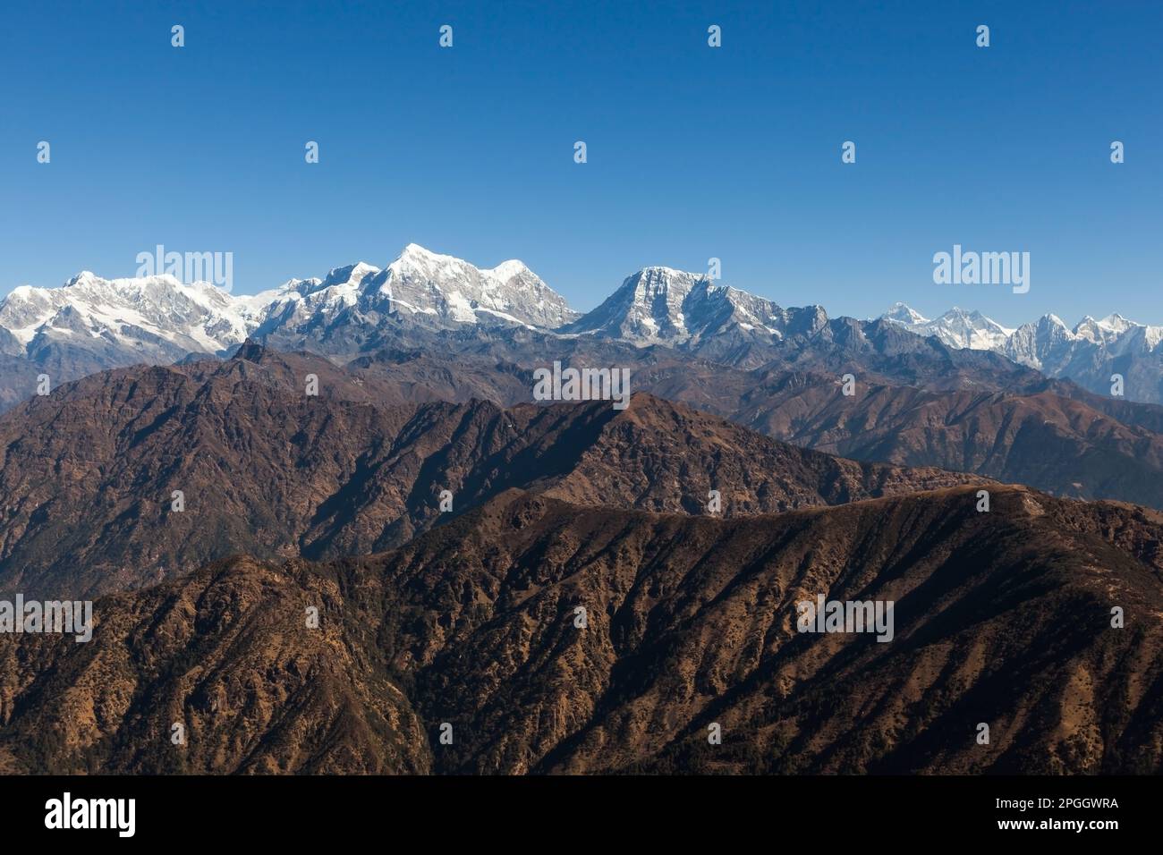 Beautiful mountain landscape with dark brown rocky mountains on the ...