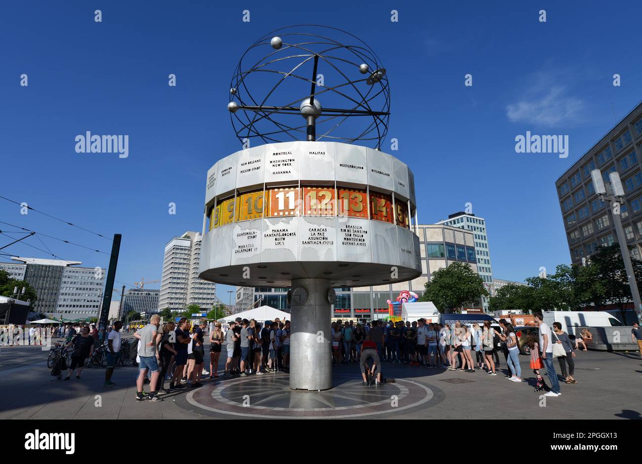 World Time Clock, Alexanderplatz, Mitte, Berlin, Germany Stock Photo ...