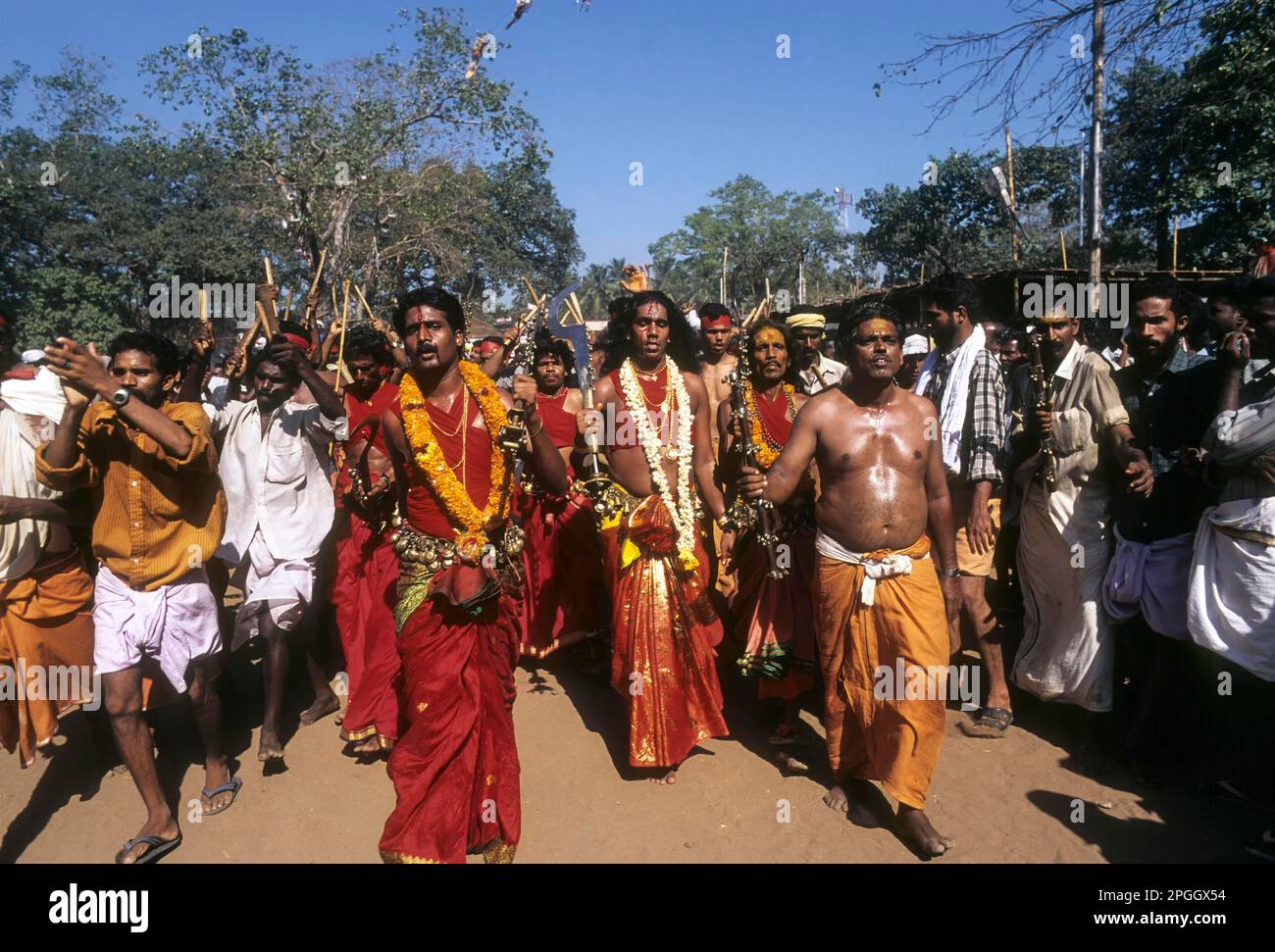 Velichappadu, Bharani festival in Kodungallur, Kerala, India Stock ...