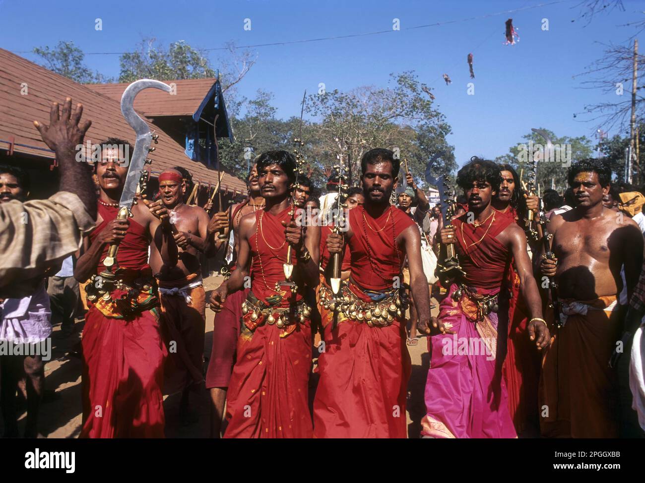 Velichappadu Oracles in Bharani festival in Kodungallur, Kerala, India ...