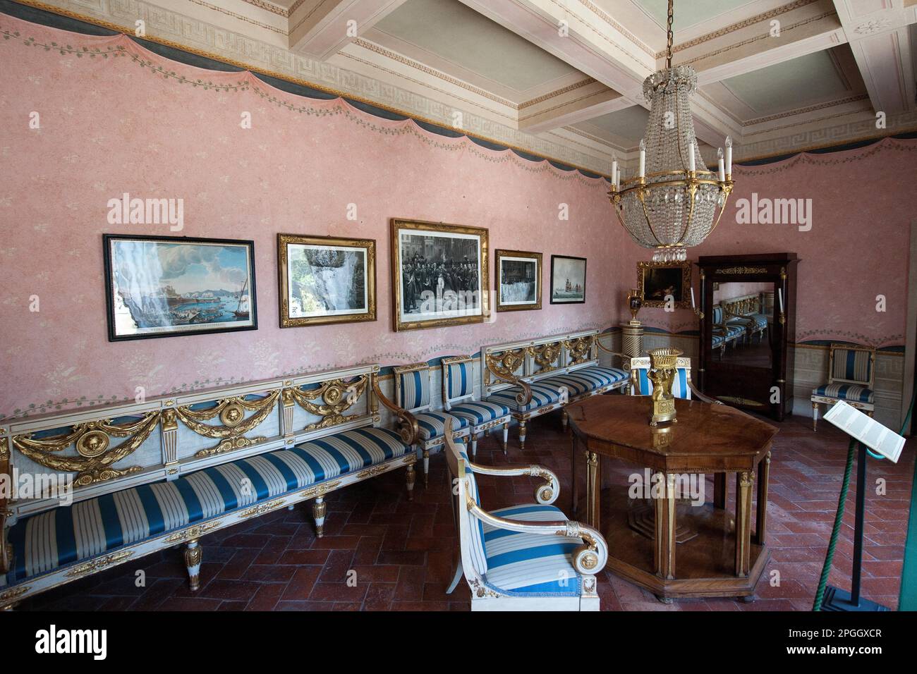 Emperor's salon, Villa dei Mulini, Emperor Napoleon's exile residence ...