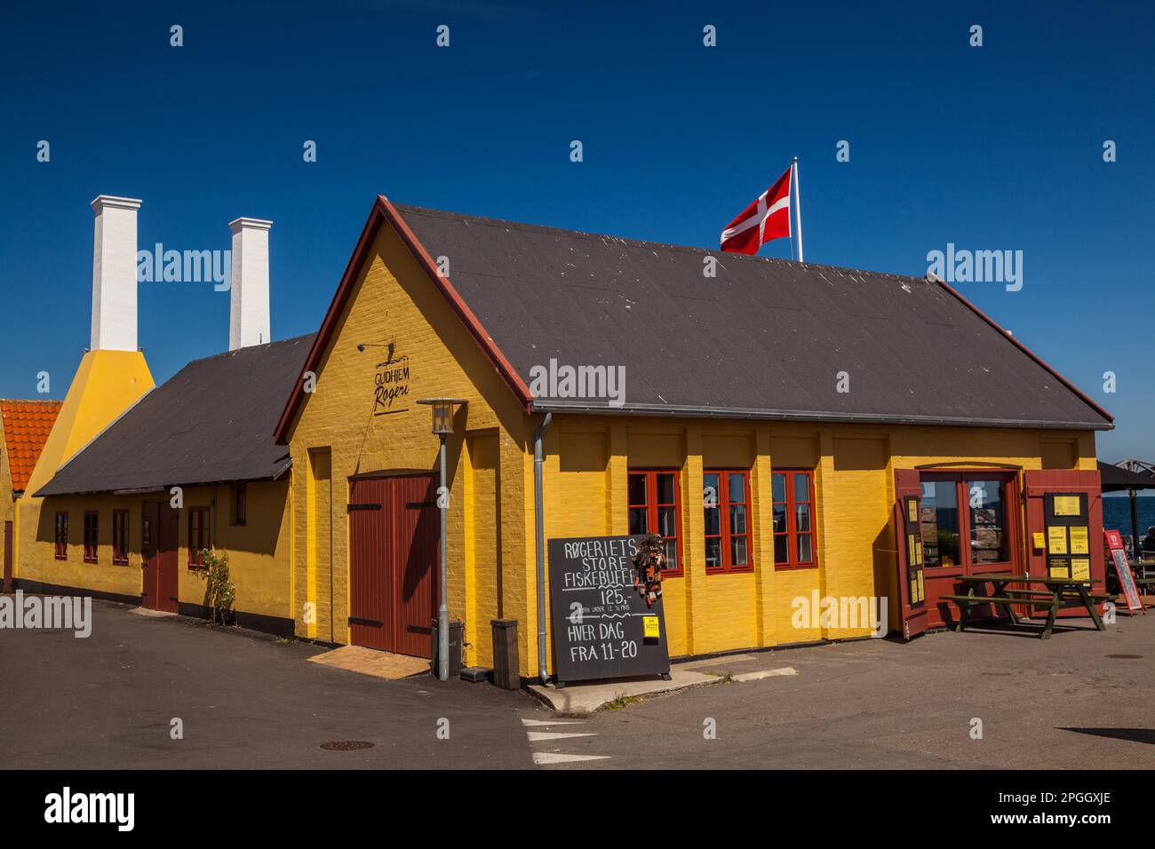 Old Town, Gudhjem, Bornholm, Denmark Stock Photo - Alamy