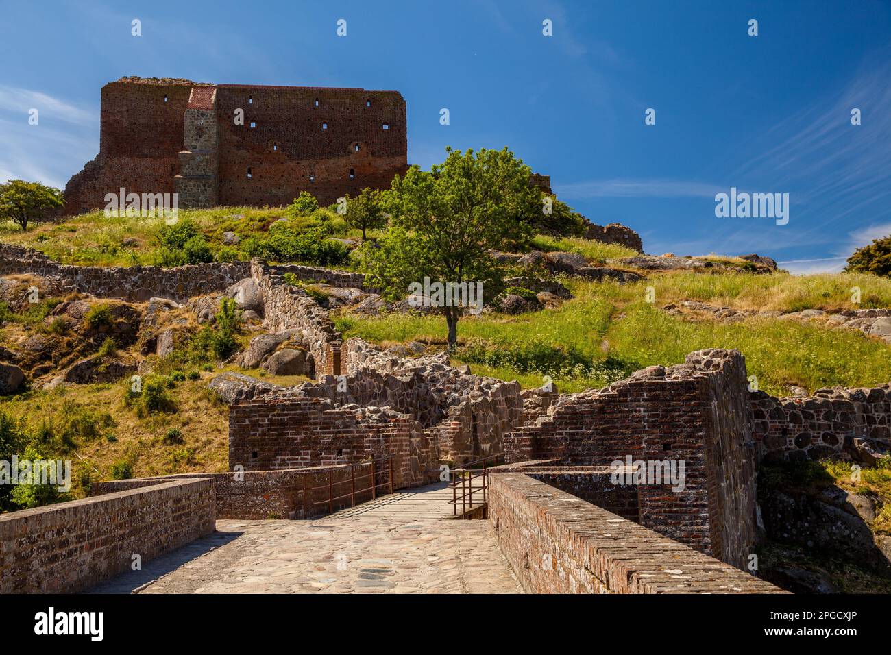 Castle, Hammershus, Bornholm, Denmark Stock Photo - Alamy