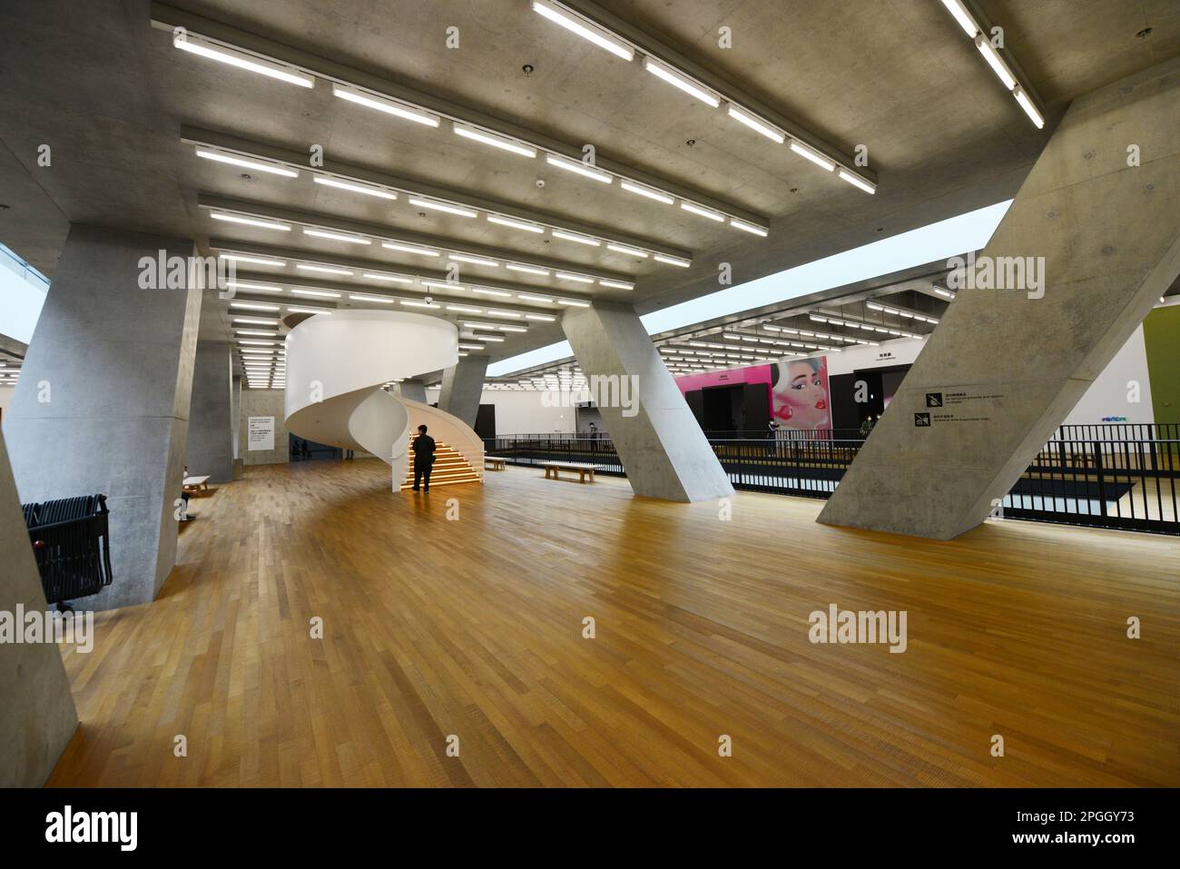 The interior of the beautiful M+ Museum in Hong Kong Stock Photo - Alamy
