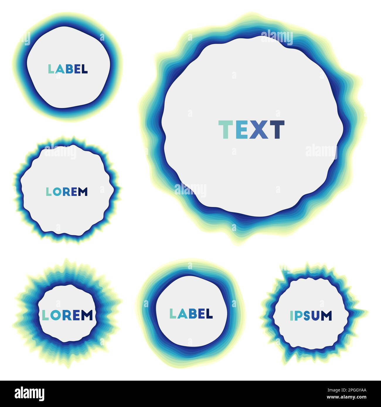 Collection of round shapes. Astonishing circular backgrounds. Artistic ...