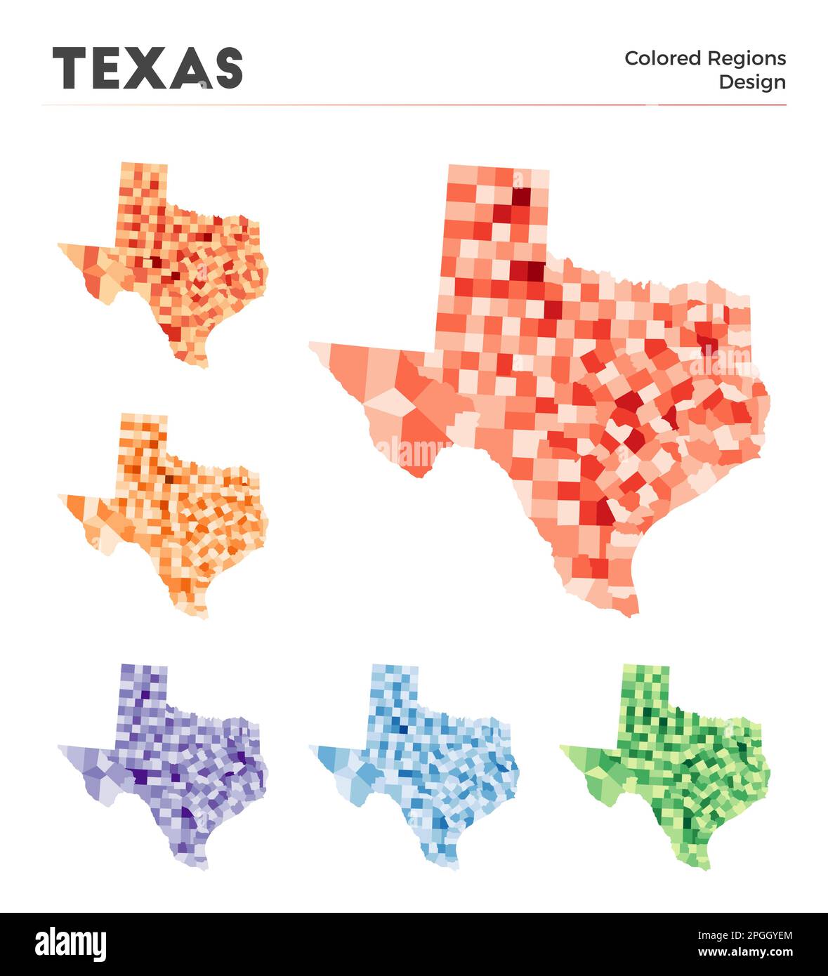 Texas region map hi-res stock photography and images - Alamy