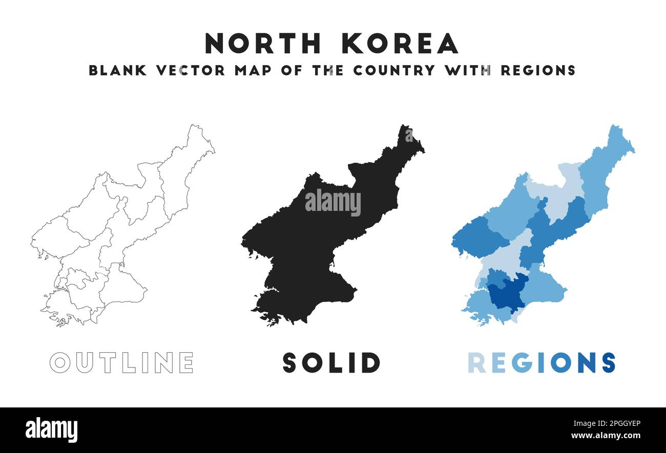 North Korea map. Borders of North Korea for your infographic. Vector ...
