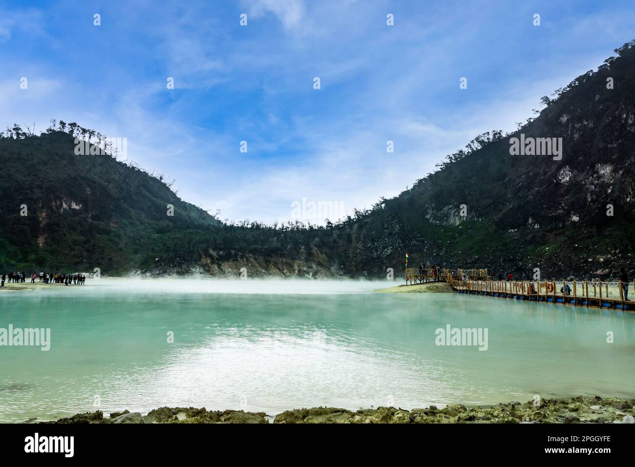Kawah Putih Crater in Ciwidey West Java,indonesia. A famous tourist ...