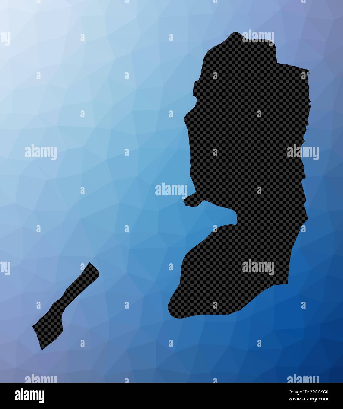 Palestine geometric map. Stencil shape of Palestine in low poly style ...