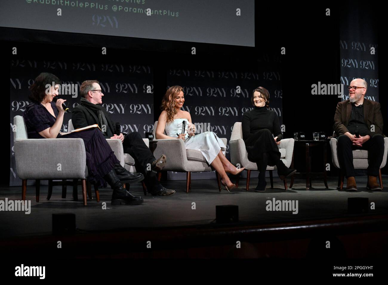 Kiefer Sutherland, left, Meta Golding, Enid Graham, John Requa from the ...