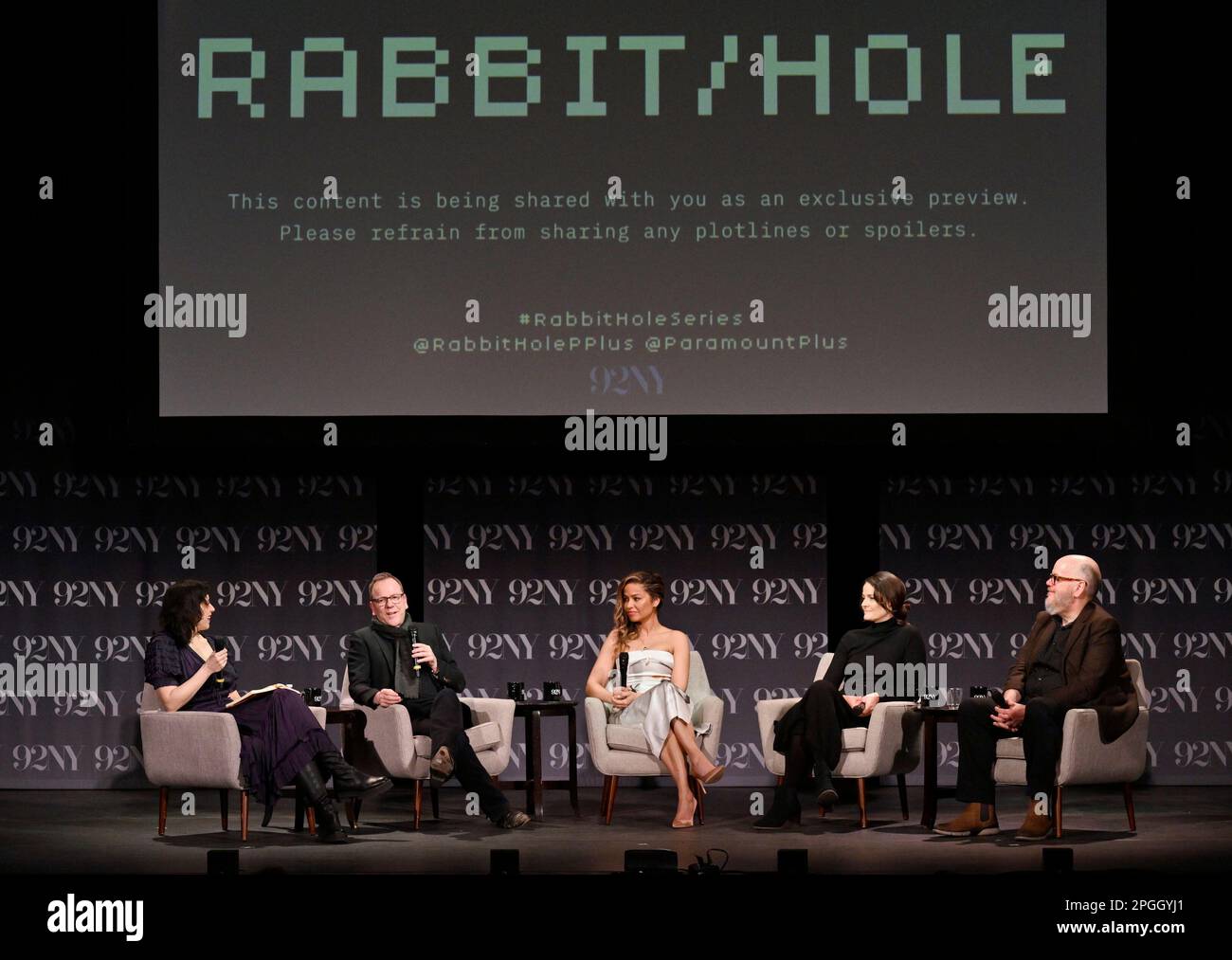 Kiefer Sutherland, left, Meta Golding, Enid Graham, John Requa from the ...