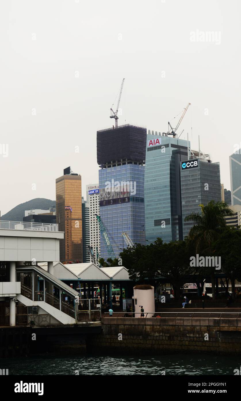 Construction of new skyscrapers in Admiralty, Hong KOng Stock Photo - Alamy