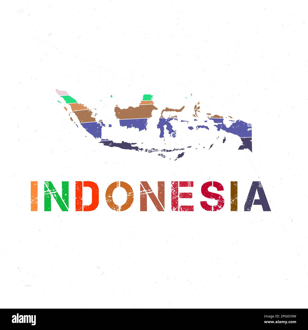 Indonesia map design. Shape of the country with beautiful geometric ...