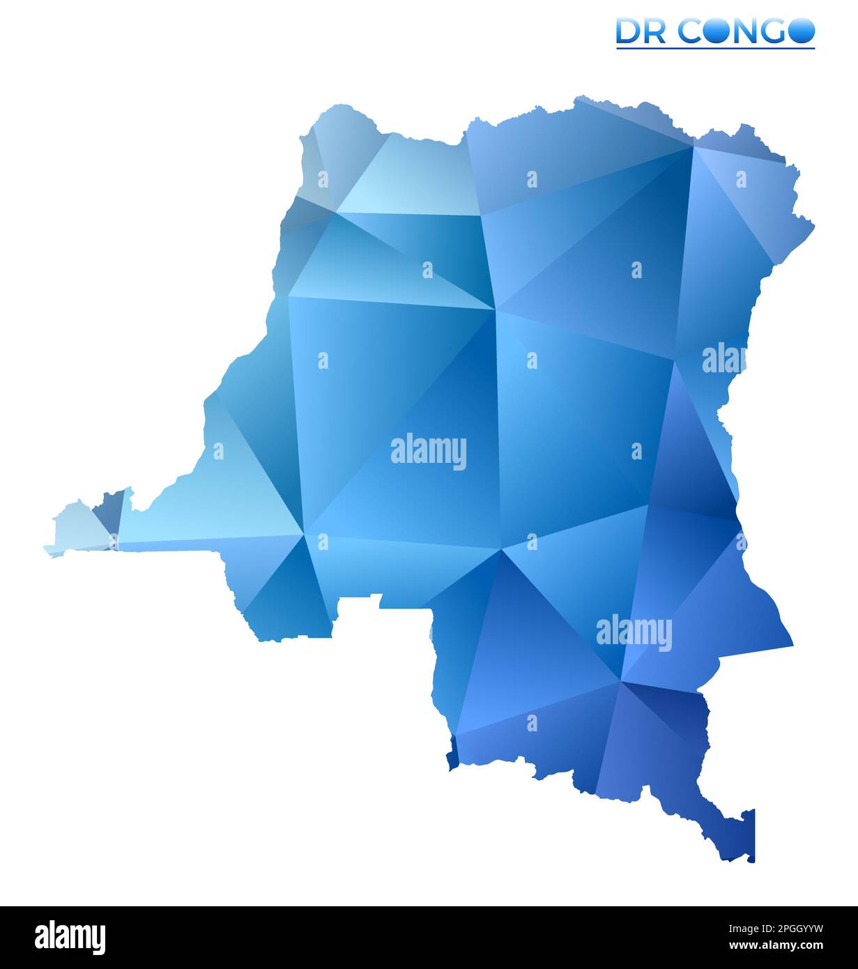 Dr congo vector outline map hi-res stock photography and images - Alamy