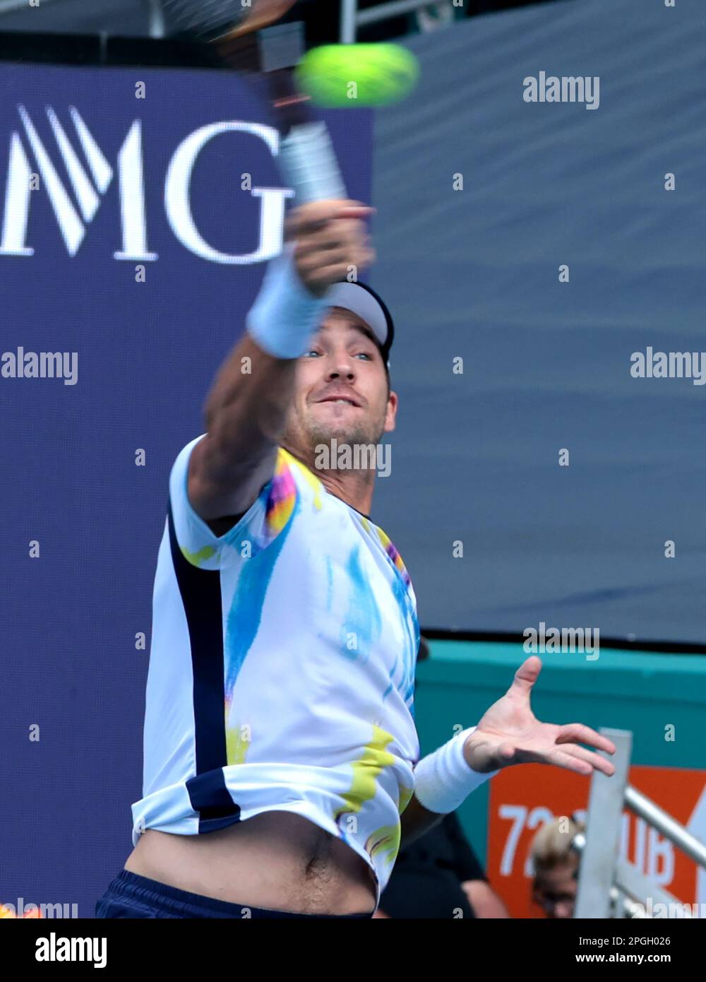 Miami Gardens, United States. 22nd Mar, 2023. Dusan Lajovic from Serbia ...