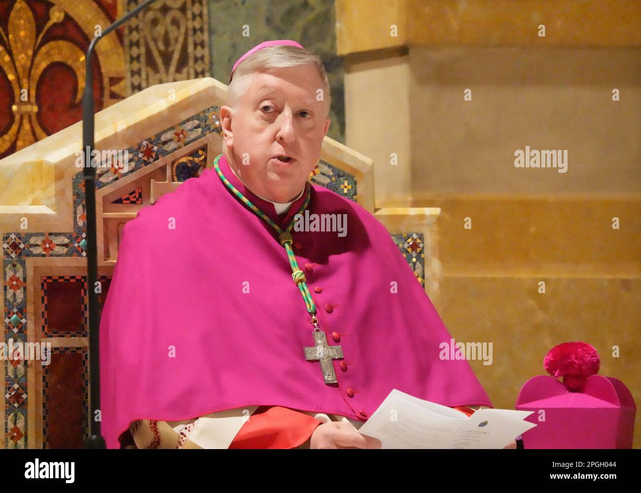 St. Louis, United States. 22nd Mar, 2023. Archbishop Mitchell Rozanski ...