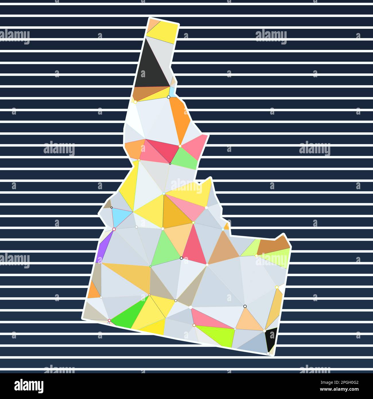 Idaho vector illustration. Idaho design on gradient stripes background ...