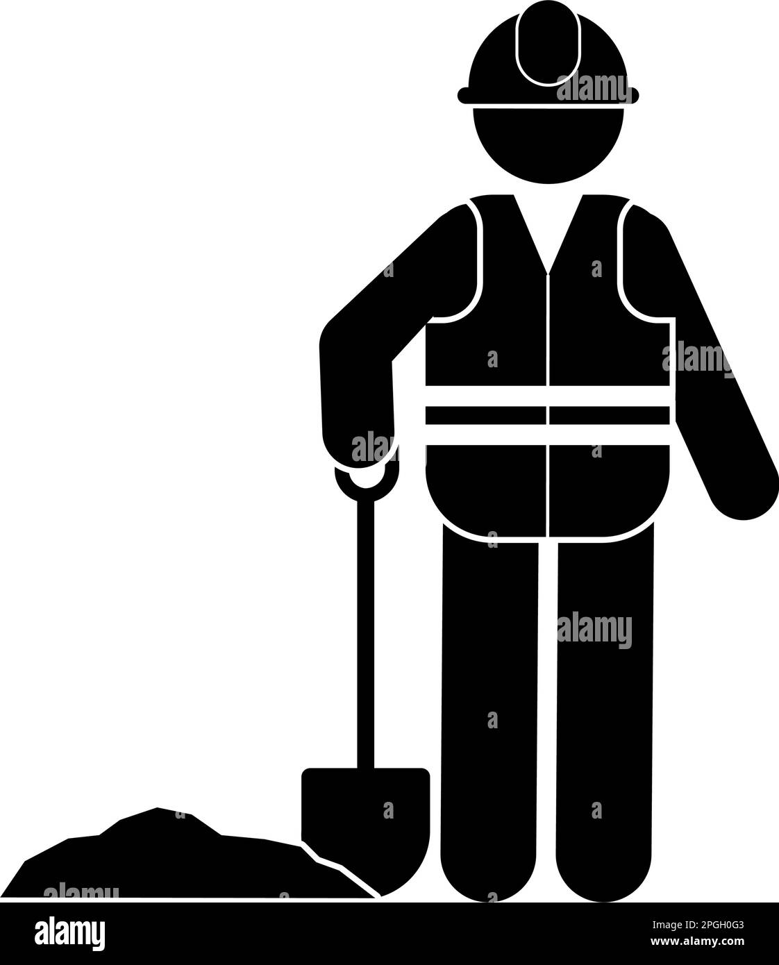 Concrete dust construction worker Stock Vector Images - Alamy