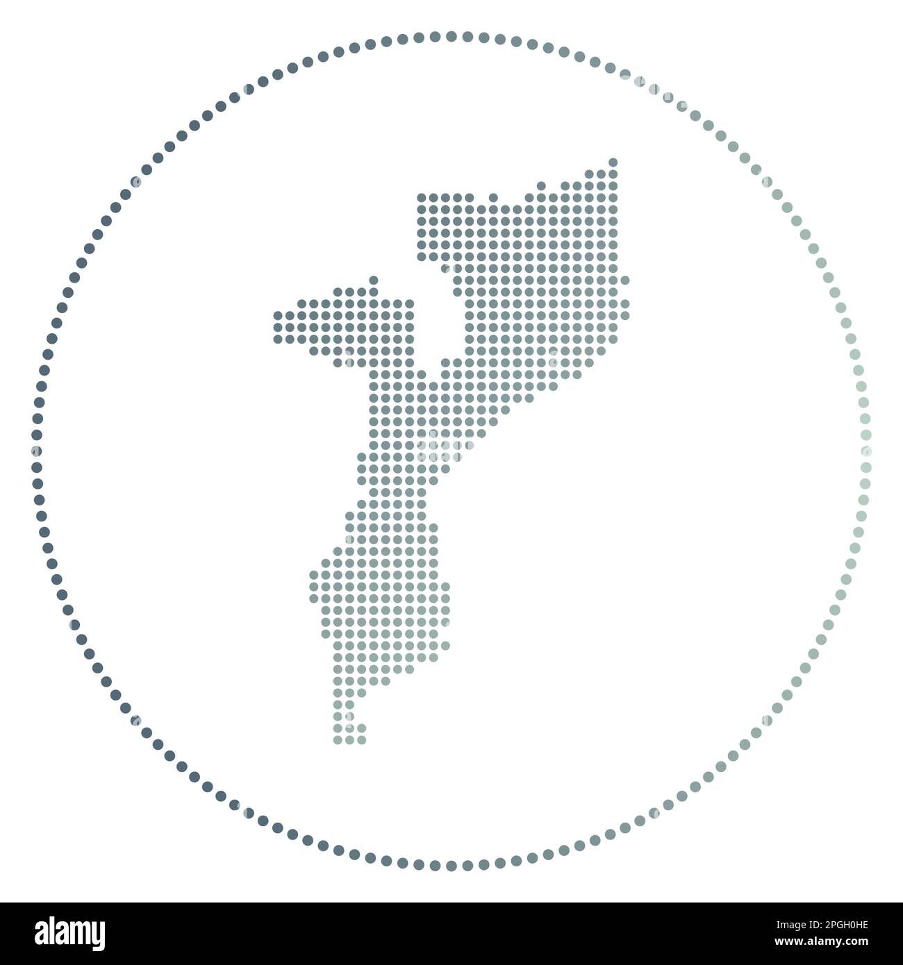 Mozambique digital badge. Dotted style map of Mozambique in circle ...