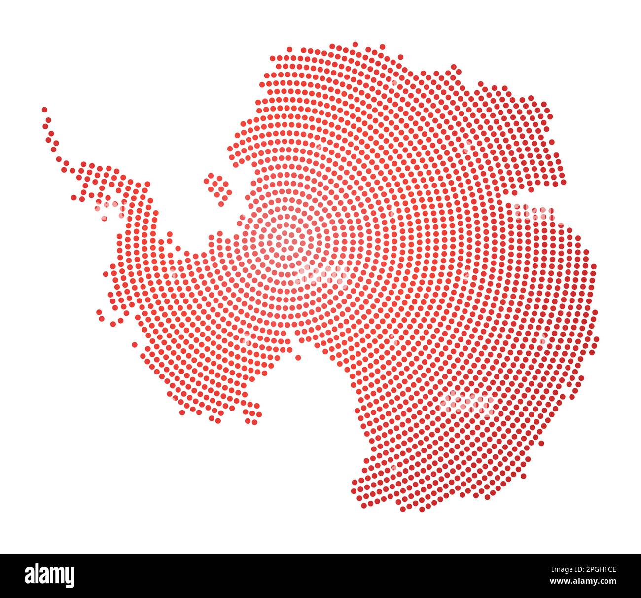 Antarctica dotted map. Digital style shape of Antarctica. Tech icon of ...