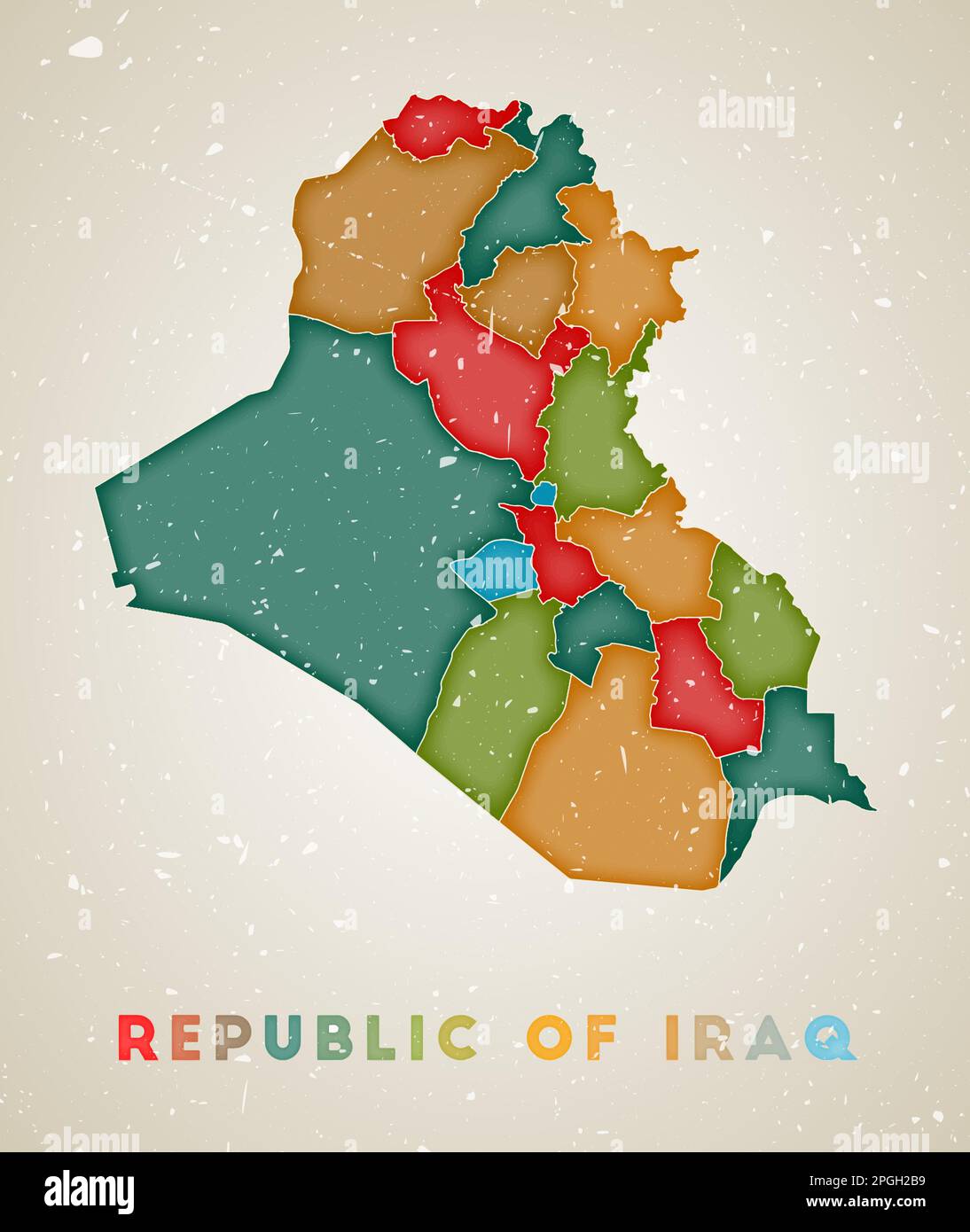 Vintage iraq map hi-res stock photography and images - Alamy