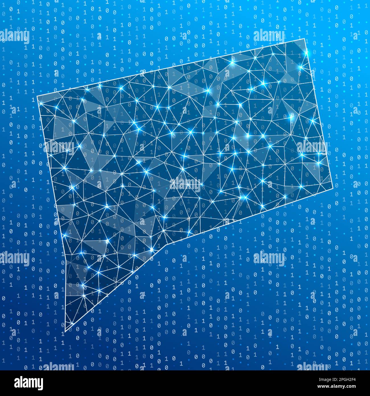 Network map of Connecticut. US state digital connections map ...