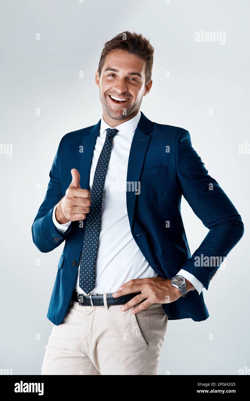 Felling fresh and ready. Portrait of a confident young businessman ...