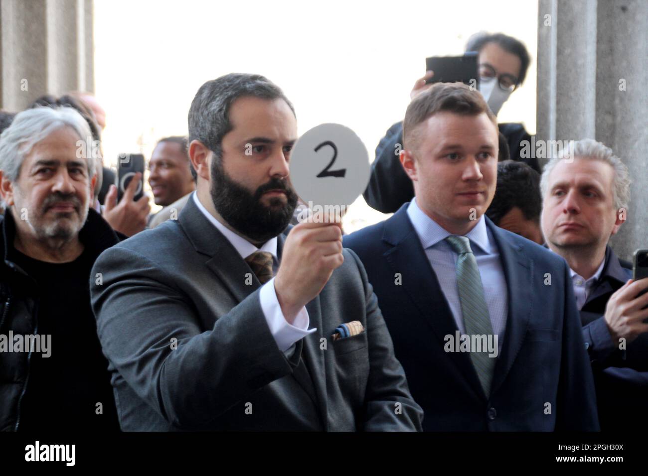 New York, USA. 22nd Mar, 2023. Jacob Garlick (front, l), the number 2 ...