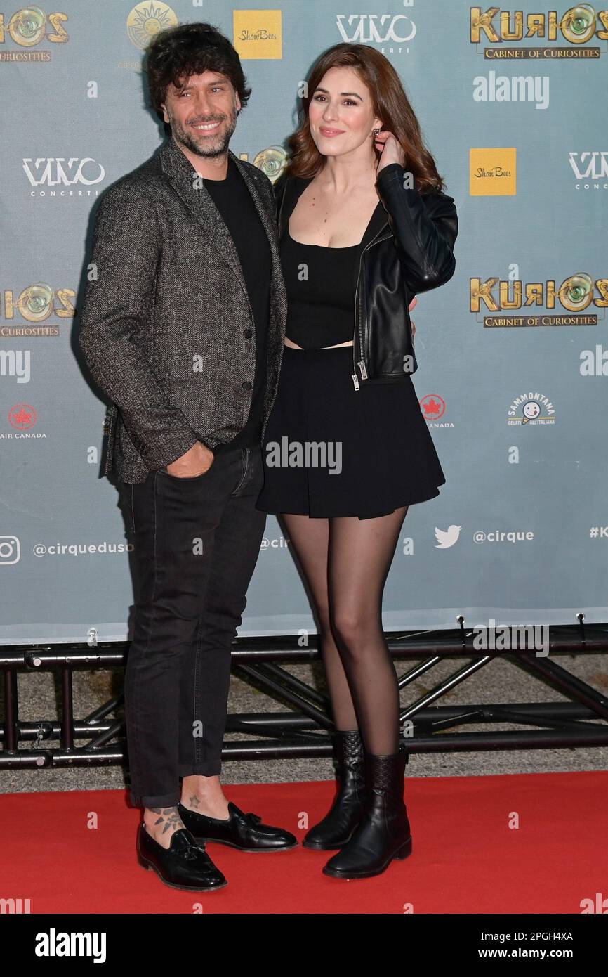 Rome, Italy. 22nd Mar, 2023. Patrizio (L) and Diana Del Bufalo (R ...