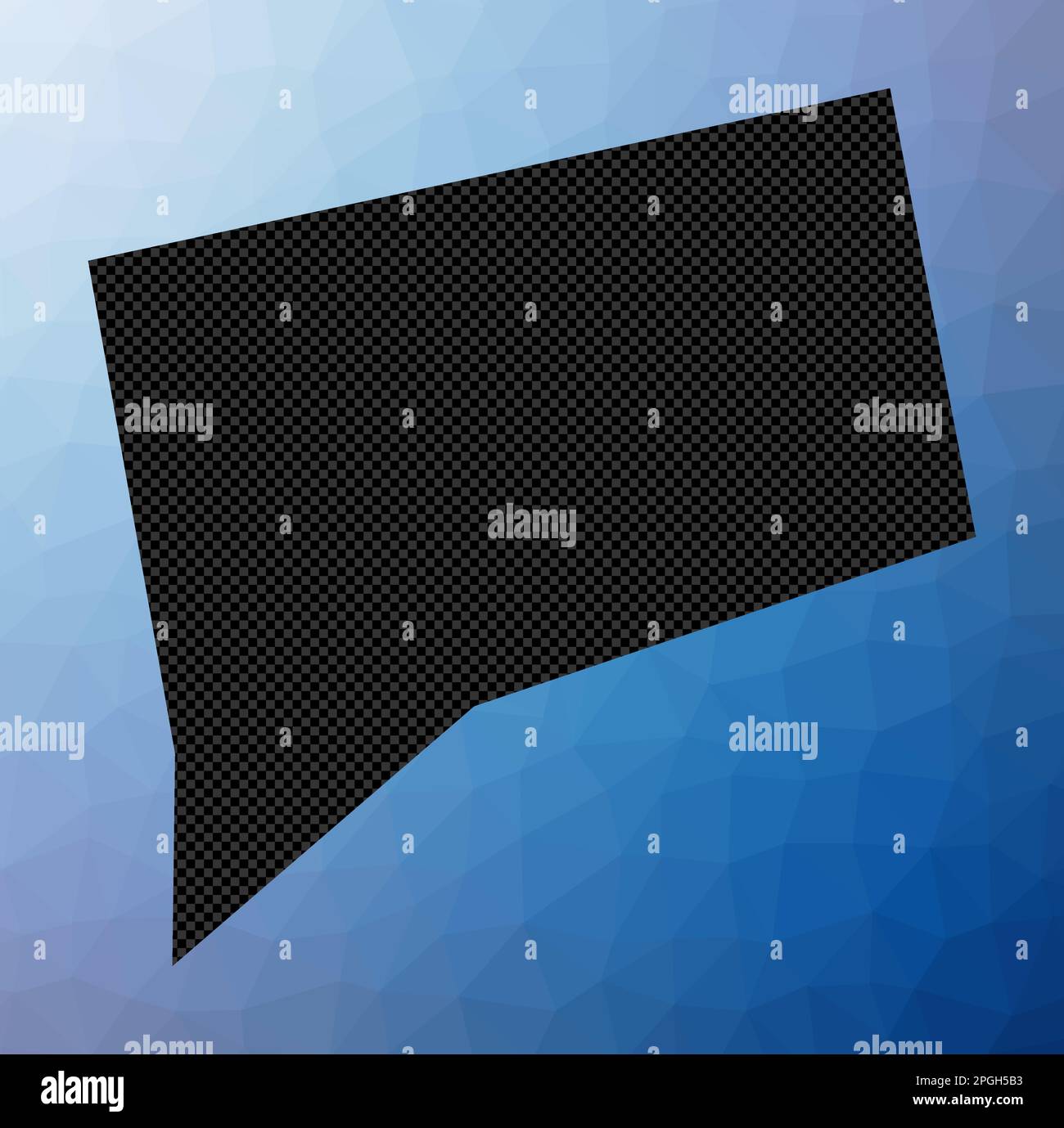 Connecticut geometric map. Stencil shape of Connecticut in low poly ...