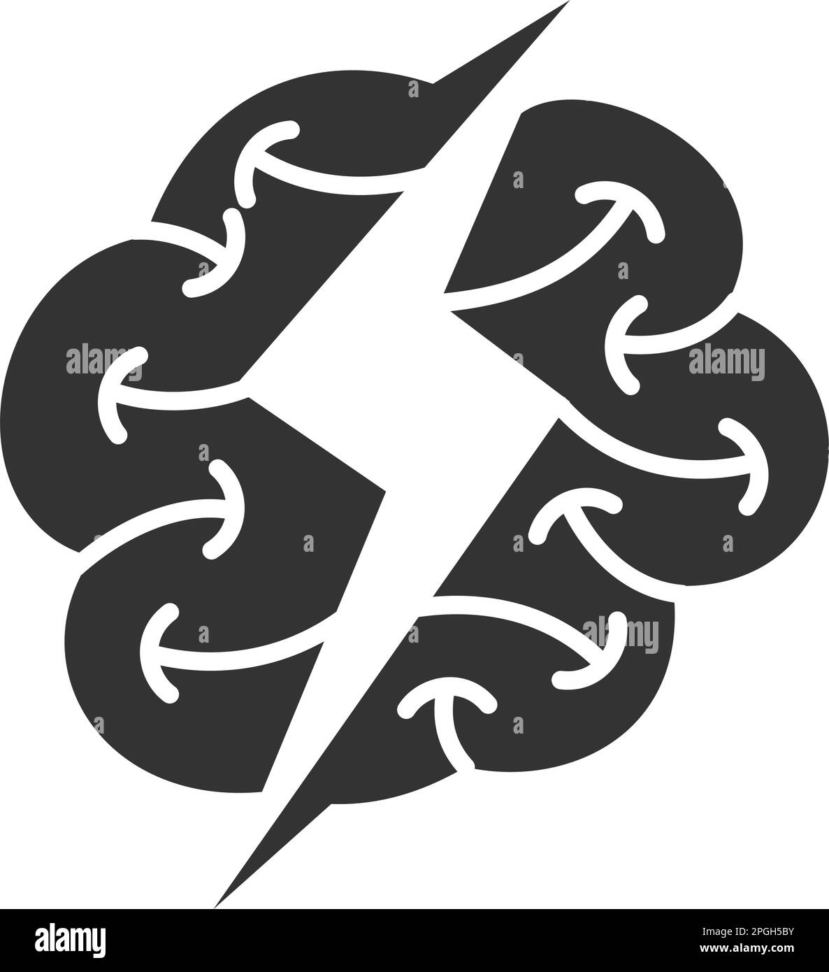 Brain bolt logo Cut Out Stock Images & Pictures - Alamy