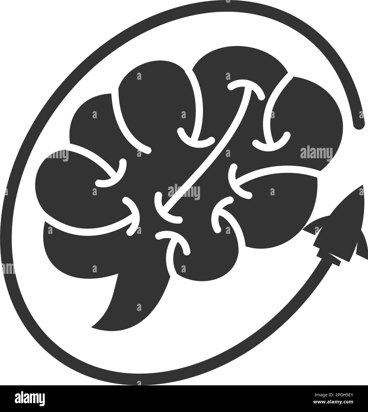 brain rocket logo template Icon Illustration Brand Identity. Isolated ...