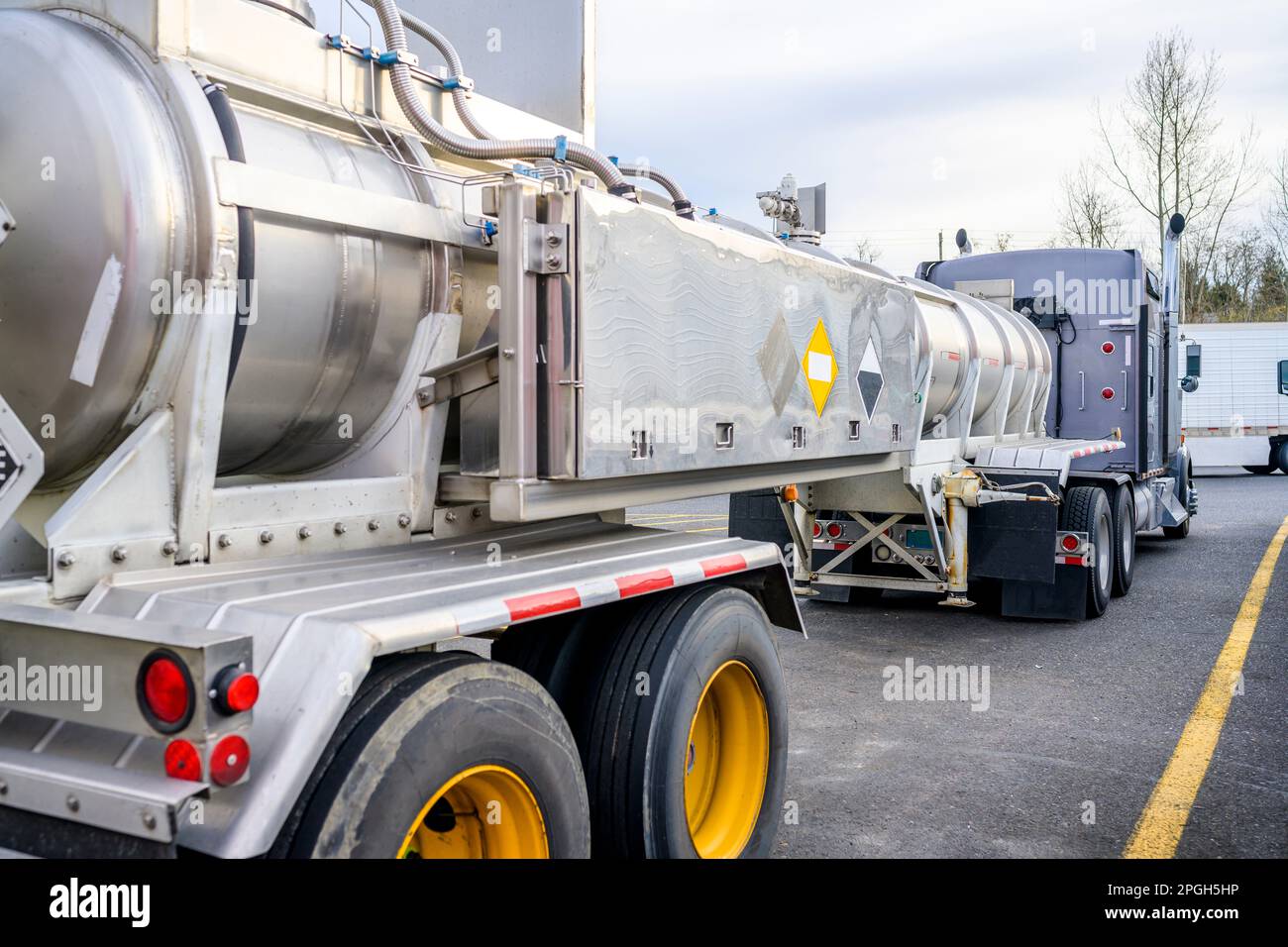 Heavy duty professional industrial big rig semi truck tractor with a ...