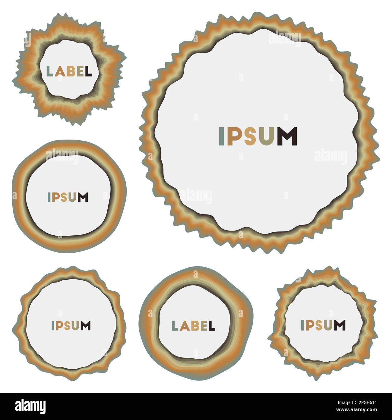 Round logos collection. Attractive circular backgrounds. Elegant vector ...