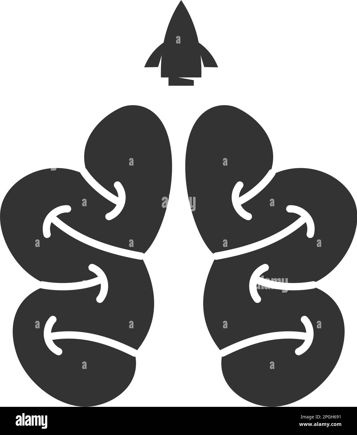 brain rocket logo template Icon Illustration Brand Identity. Isolated ...